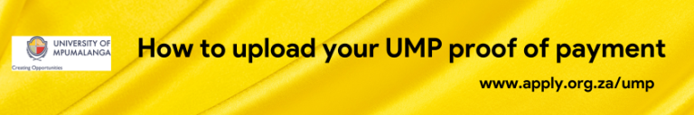 How to upload your University of Mpumalanga proof of payment ...